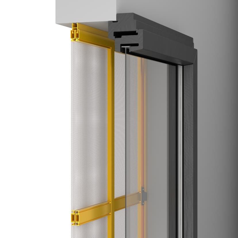 Sliding insect screen mobile panels for doors - Gold 05 | NoFlyStore